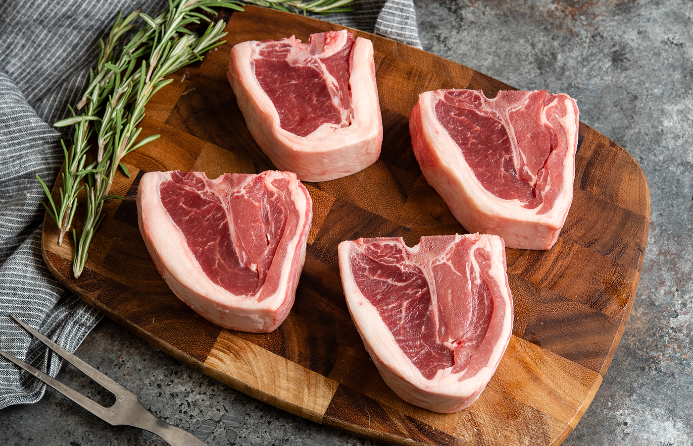 Australian White Lamb Bone-In Porterhouse Chops (2 pkgs) – The Wagyu Shop